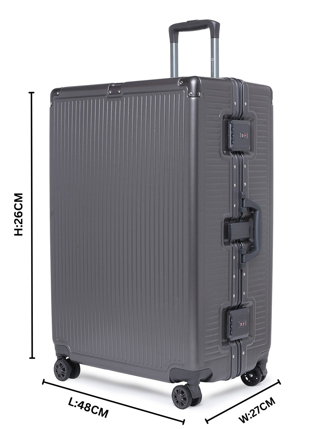 Kinetic Hard top Trolley Luggage Suitcase – Swiss Military India